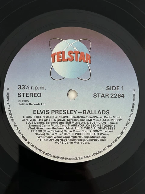 ELVIS PRESLEY - Ballads Elvis 18 Classic Love Songs LP Vinyl Record ...