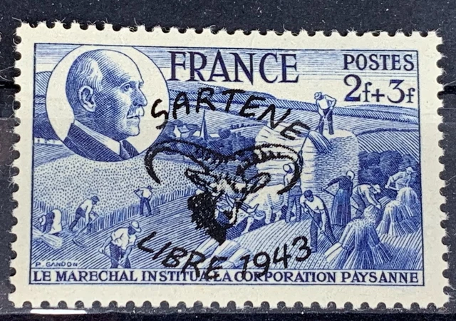 LOCAL FRANCE 1945 Liberation overprint Sartene MNH £4.50 - PicClick UK