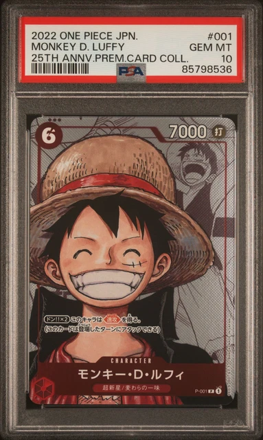 MONKEY D. LUFFY 25th Anniversary One Piece Japanese Promo P-001 PSA 10 Gem Mint EUR 28,85 ...