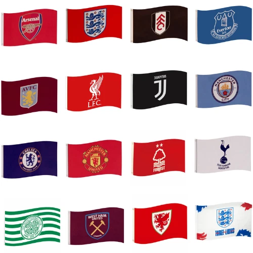 FOOTBALL TEAM FC Flags Official Licensed Club 5ft x 3ft Supporters Flag ...