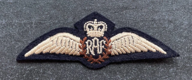 POST WW2 RAF Royal Air Force Pilot Wing Padded Original Cloth Wing ...