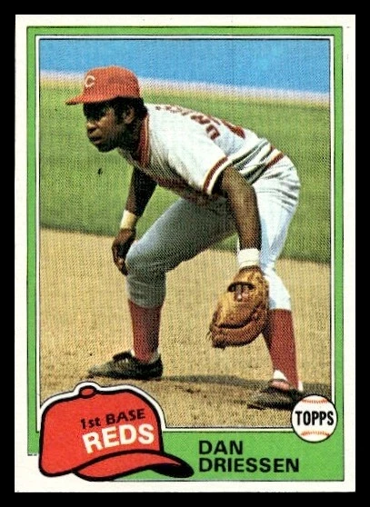 1981 TOPPS #655 Dan Driessen Cincinnati Reds carte de baseball EUR 2,22 ...