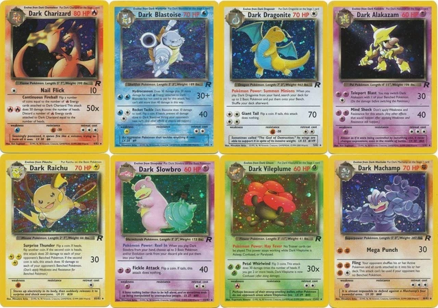 POKEMON CARDS TEAM Rocket RARE HOLO Charizard Raichu Blastoise ...