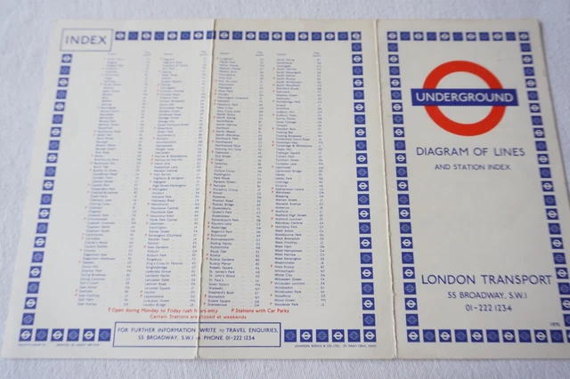 1970 LONDON TRANSPORT Underground Map Diagram of Lines Tube Ref 770 VGC ...