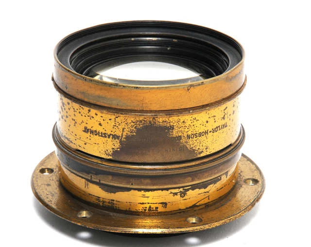 @ TAYLOR HOBSON Cooke Process Anastigmat 18 Inch Series V Brass Lens ...
