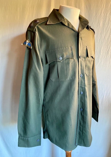 PRIVATELY MADE OFFICER'S Tropical Shirt & Far East Pattern Parachutists ...