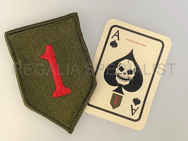 VIETNAM WAR U.S. Army 1st Infantry Div Cloth Patch & Death Card BIG ...