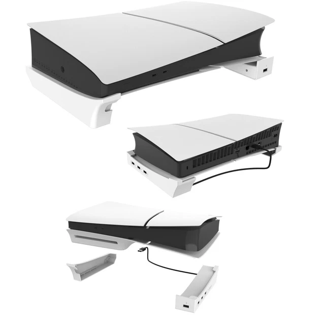 HORIZONTAL CHARGING BASE For Sony Playstation PS5 Slim Console Stand ...
