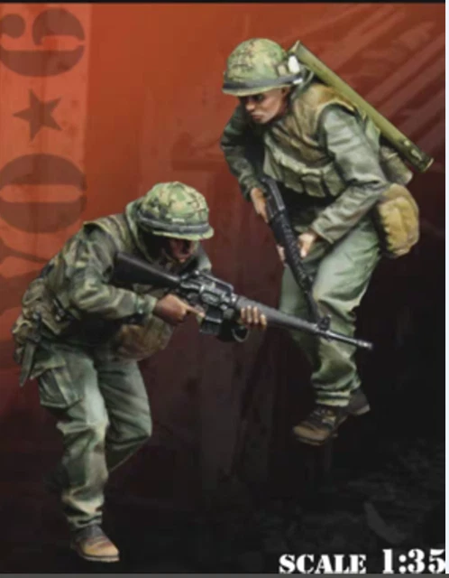 1/35 SCALE VIETNAM War US Soldiers Resin Model Kit Rifleman Scene ...