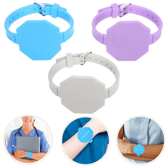 3PCS ERASABLE TO-DO List Wristbands Memo Wrist Band Memo Watchband ...