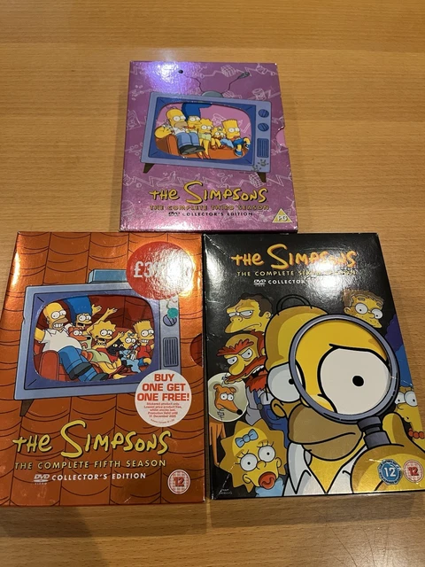 THE SIMPSONS COMPLETE Series 3,5 And 6 Box Sets Good Condition £10.00 ...