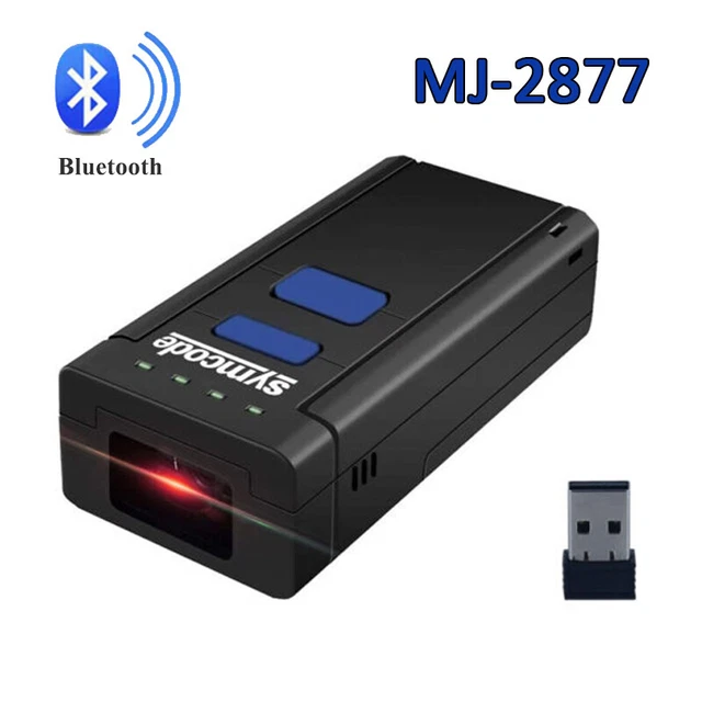 SYMCODE MJ-2877 MINI 2D Barcode Wireless Bar Code Bluetooth Scanner ...