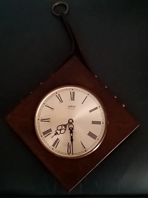VINTAGE PETER TRANSISTOR Clock Leather Case Made In Germany $40.00 ...