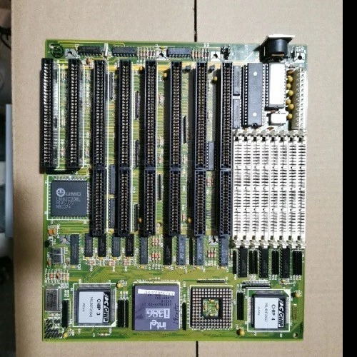 386-DX25 NO DRAM AMI BIOS PC CHIP Chipset SIMM RARE Motherboard 8 Bit ...