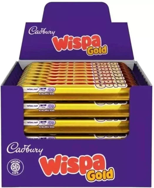 NEW CADBURY WISPA Gold Full Sized 48g x 48 Bars Perfect For Gifting And ...