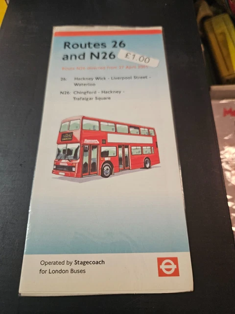 LONDON BUS TRANSPORT Timetable Leaflet Stagecoach HO3.85 £3.00 ...