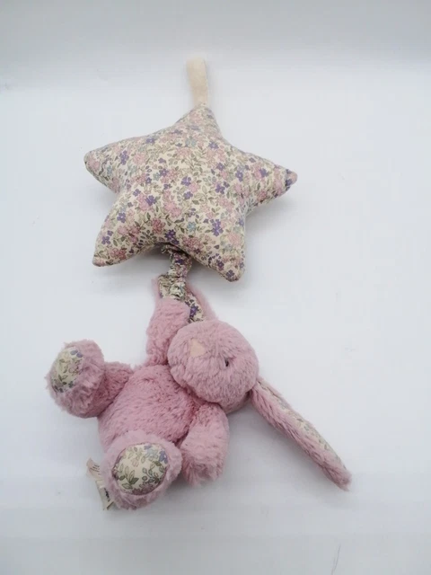 JELLYCAT BLOSSOM TULIP Bunny Rabbit Pink Musical Star Pull Soft Plush ...