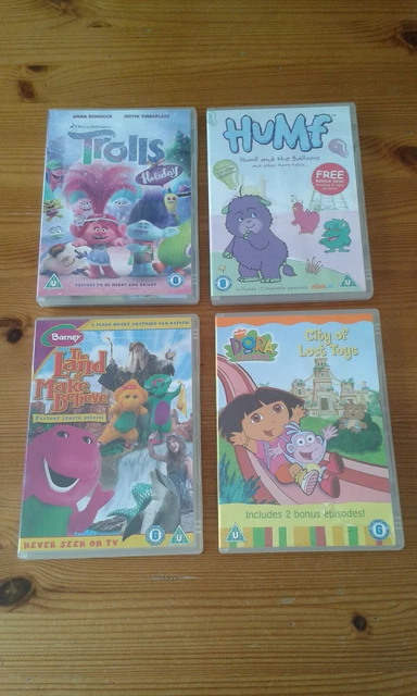DVD TROLLS HOLIDAY Humf Ballons Barney Land Make Believe Dora Explorer ...