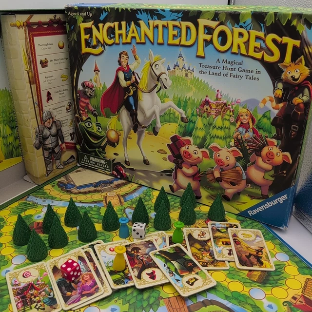 VINTAGE ENCHANTED FOREST Fairy Tales Board Game Magical Treasure Hunt ...