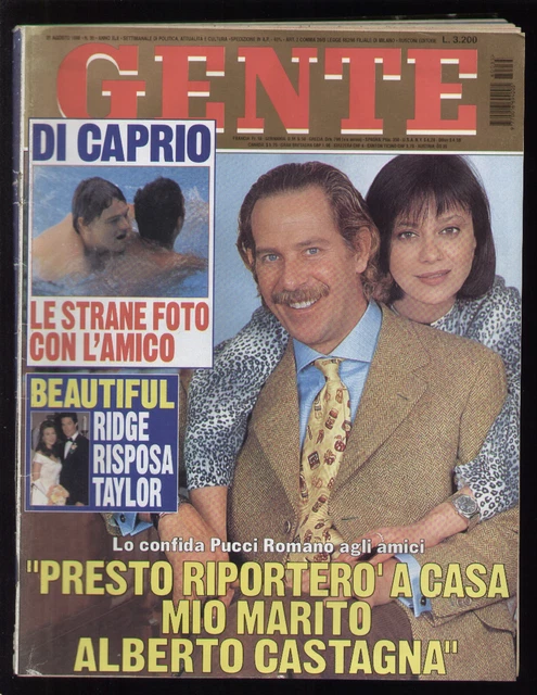 GENTE 35/1998 MARIA Grazia Cucinotta Brunei Sultan Alberto Castagna ...