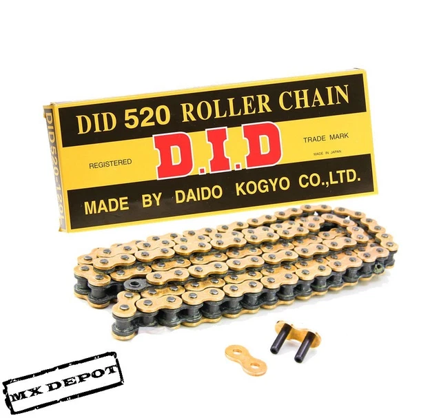 DID GOLD MX Motocross Chain 520 Heavy Duty Yamaha Yz125 Yz250 Yz250F ...