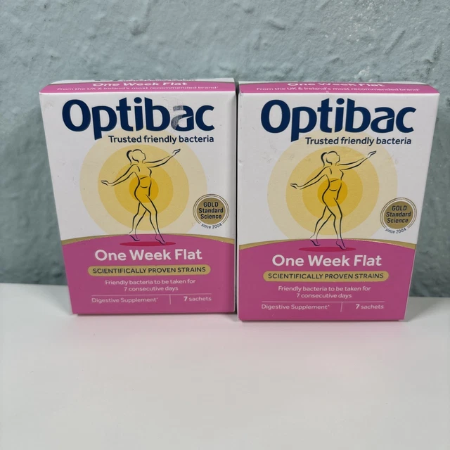 OPTIBAC PROBIOTICS ONE Week Flat Probiotic - 2 x 7 Sachets BB 21/02 ...