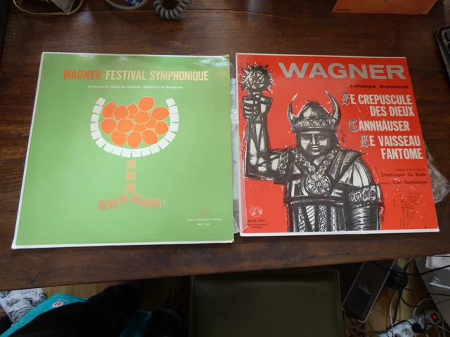 LOT DE 2 disques de Carl Bamberger : Wagner - Orch. de Bade et de ...