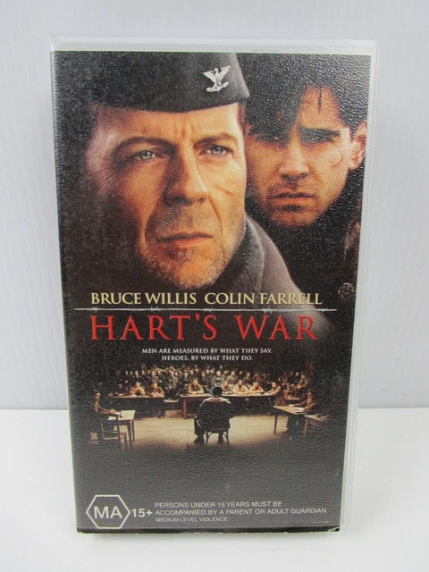 HART'S WAR, BRUCE Willis, Colin Farrell VHS Tape, Video, Movie, MA15 ...