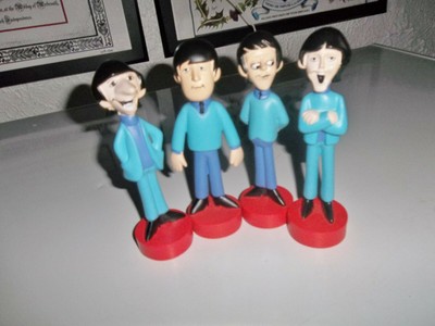THE BEATLES CARTOON MODEL FIGURES MADE FROM HARD RESIN SIMILAR TO ...