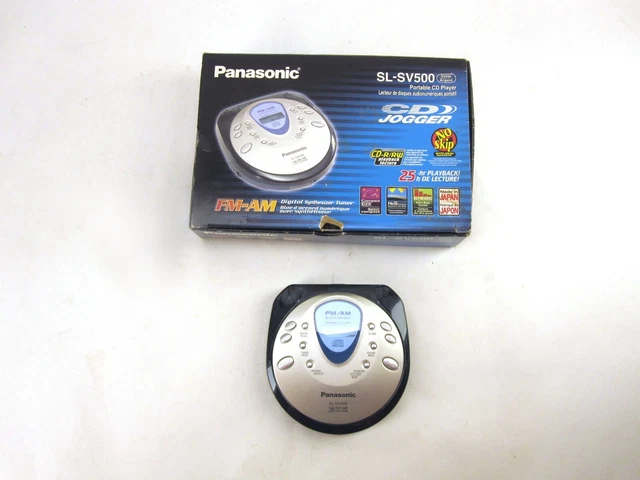 PANASONIC SL SV500 Portable CD Player Discman Translucent Blue In Box ...