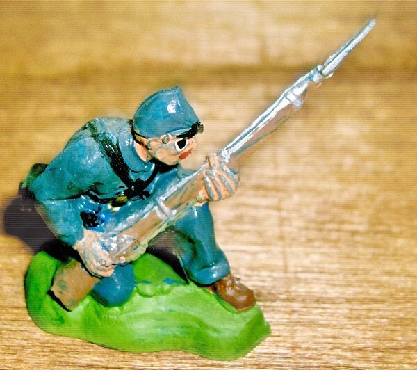 CIVIL WAR CONFEDERATE Kneeling Loading 54Mm Marxmen Models From England ...