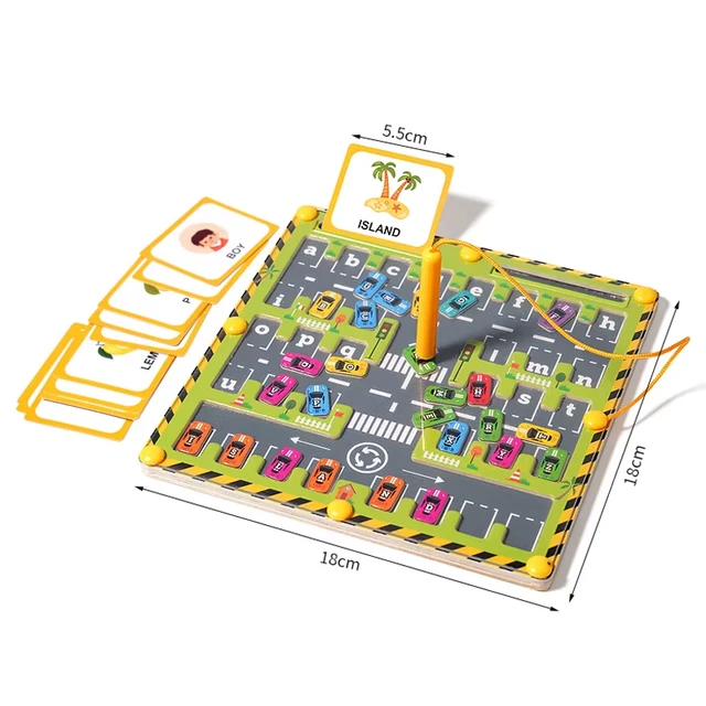 MAGNETIC COLOR MAZE Montessori Wooden Educational Sorting Toy Magnetic ...