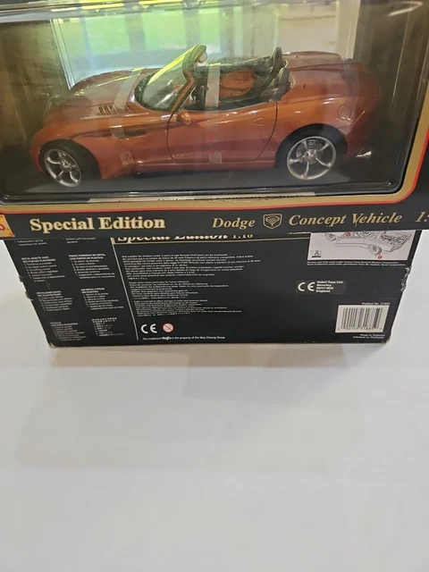 MAISTO 1/18 SCALE Die Cast Model Dodge Concept Vehicle - Orange 31851 £ ...