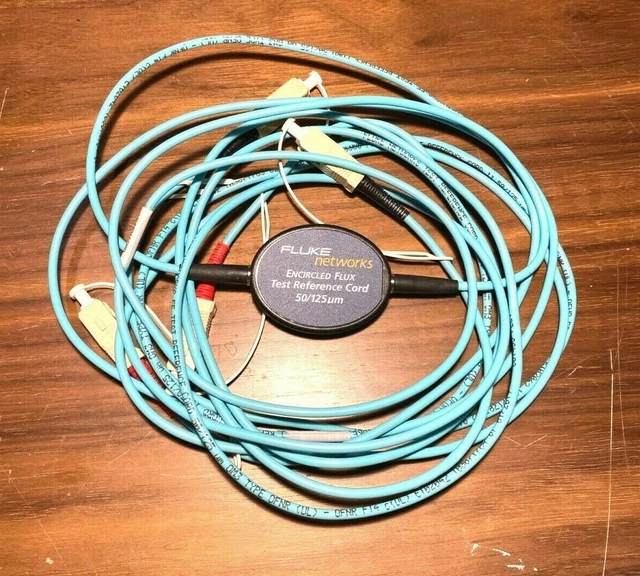 FLUKE NETWORKS MULTIMODE Encircled Flux Test Reference Cord Fiber MRC ...
