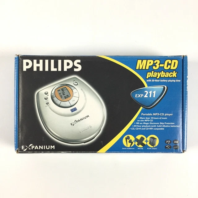 PHILIPS EXP211 MP3 Walkman CD Baladeur Lecteur Portable Disque Discman ...