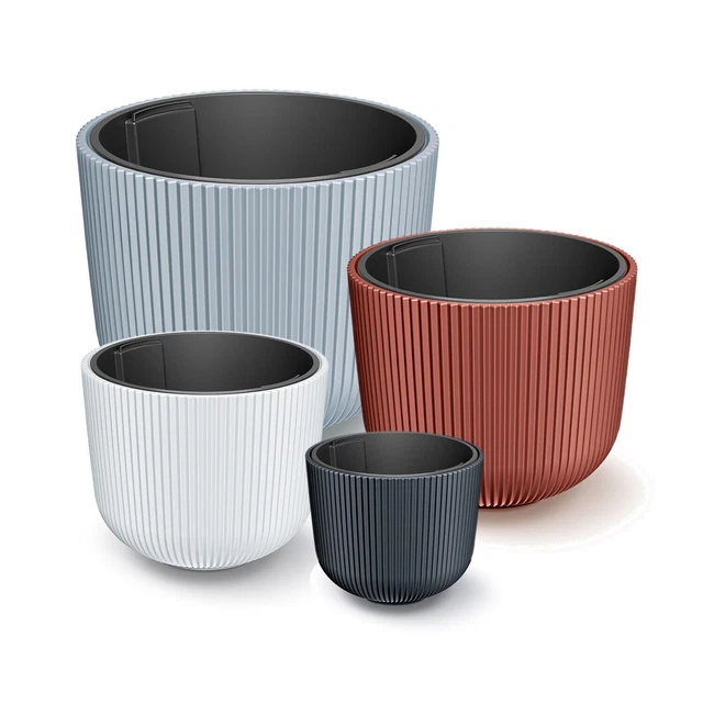 CACHE-POT CACHE-POT MILLY Design élégant 5 tailles 4 couleurs EUR 18,65 ...