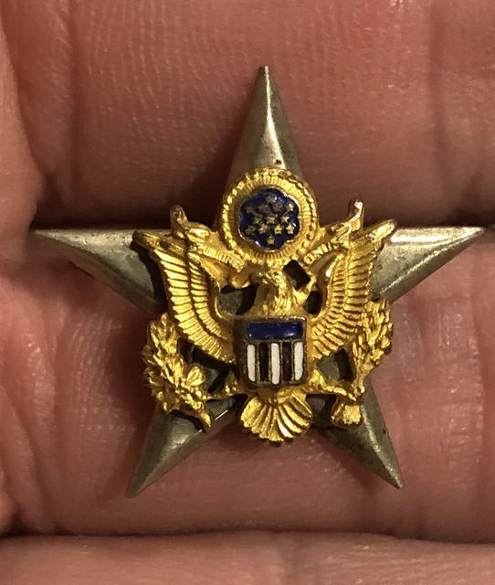 WWII WW2 ERA Meyer US Army General Staff Officer Collar Insignia ...