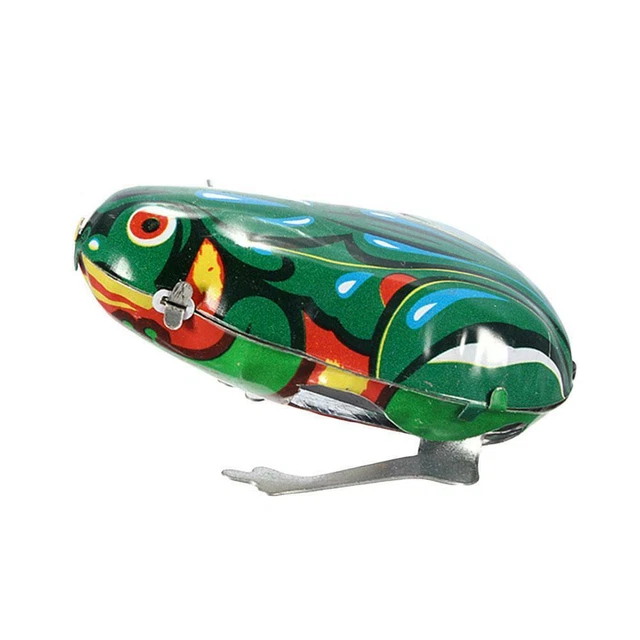 VINTAGE WIND UP Animal Jumping Frog Retro Classic Clockwork Gift-.AU ...