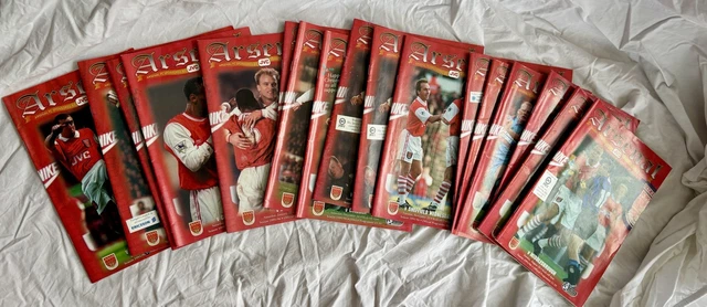 ARSENAL 1995/96 HOME Matchday Programmes Set of 21 (Near Complete) All ...