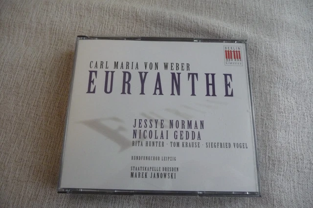 CARL MARIA VON Weber Coffret 3Cd Euryanthe. Jessye Norman. Nicolai ...