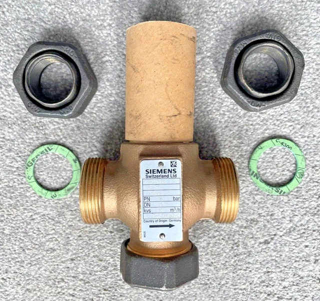 SIEMENS 2 PORT Seat Valve External Thread PN16 DN25 kvs 10 VVG41.25 New ...