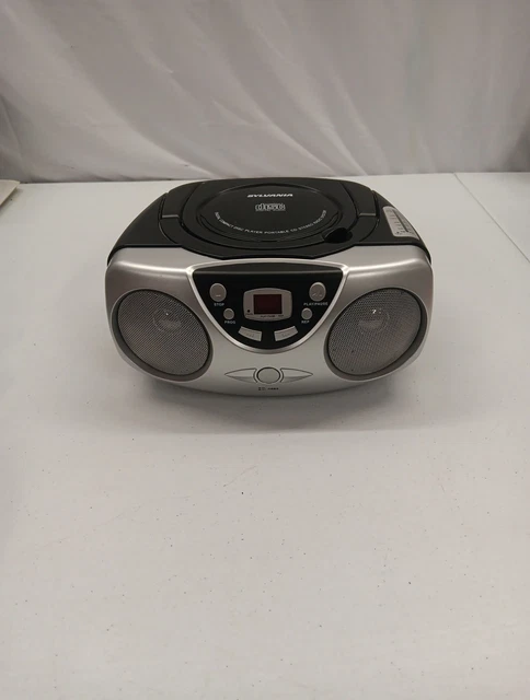SYLVANIA SRCD243M PORTABLE CD Player Boom Box with AM/FM Radio Tested ...