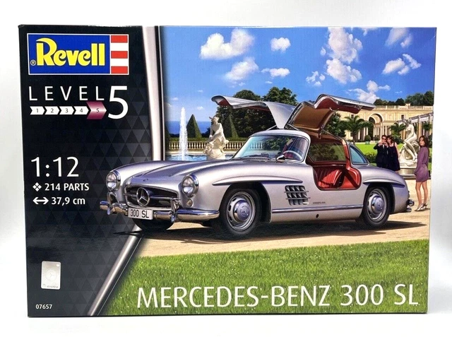 REVELL 07657 MERCEDES Benz 300 SL Gull Wing 1/12 1:12 1 12 Scale Model ...