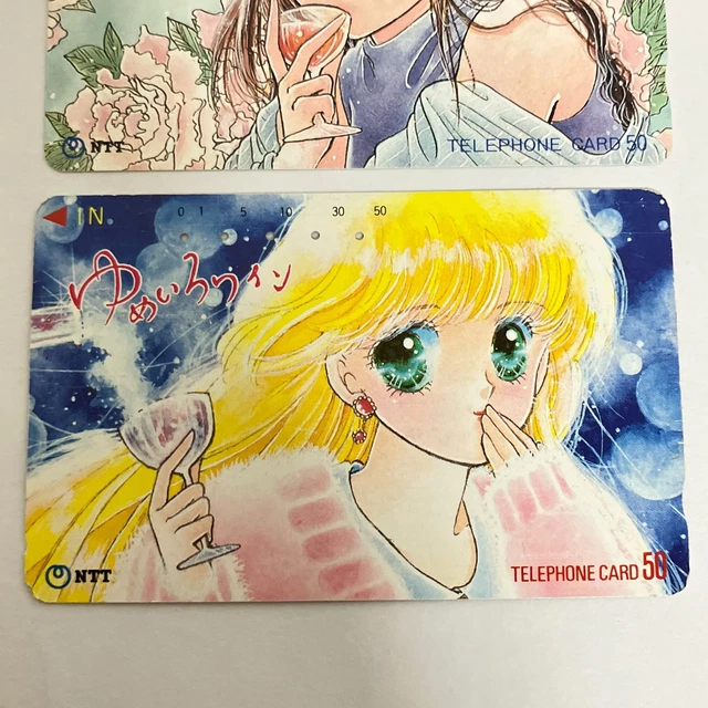 LOT2 CUTE GIRL Dream colored Wine 1990 telephone card rare teleca £18. ...