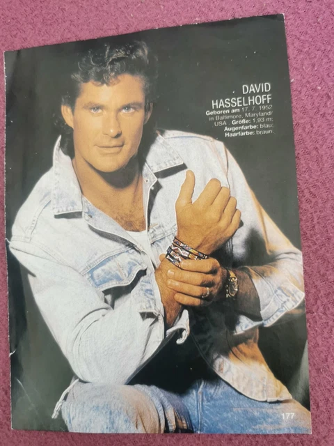 DAVID HASSELHOFF BAYWATCH Knight Rider Foto Photo 11, 5x15,5 cm ...