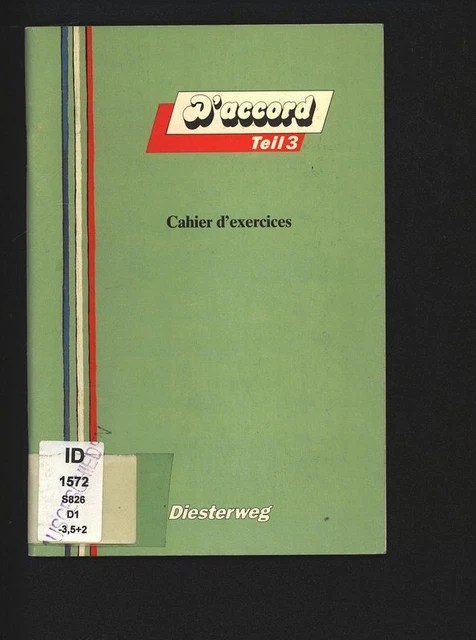 D'ACCORD. FRANZÖSISCHES UNTERRICHTSWERK für Gymnasien, Teil 3, Cahier d ...