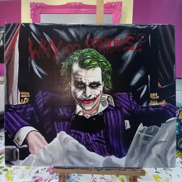 JOKER - Heath Ledger - Scarface Style - Painting £120.28 - PicClick UK