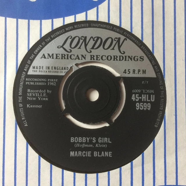 MARCIE BLANE: &BOBBY'S GIRL" on UK LONDON HLU 9599 (mint minus copy) £ ...