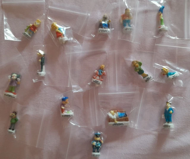 FRENCH FEVES MINIATURE FIgures, 15 Miini Simpsons Figurines For Cakes ...