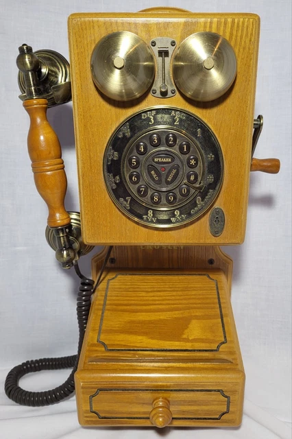 CROSLEY MODEL CR-92 Retro 1920’s Wooden Country Store Wall Telephone ...